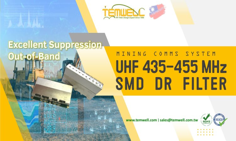 435-445MHz SMD DR Band Pass Filter | Temwell: High Performance UHF Filters